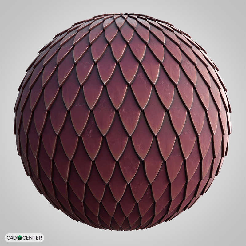 4K Stylized Metal Scales 01-C4D Material - C4DCenter