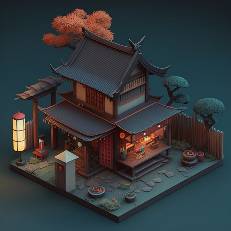 Isometric Japanese Buildings 2 – C4DCenter