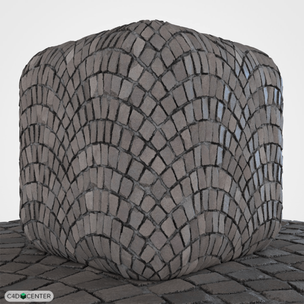 4K Arc Cobblestone Pavement-C4D Material – C4DCenter
