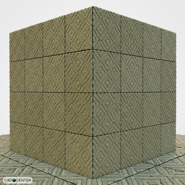 4K Geo Pattern Cement Tile 01-C4D Material – C4DCenter