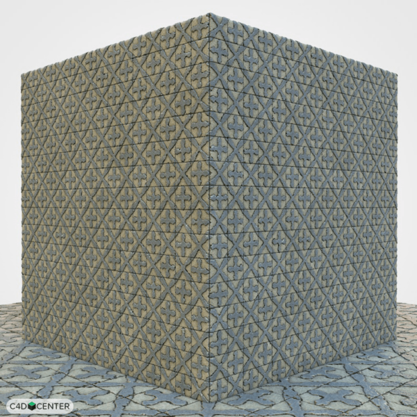 4K Geo Pattern Cement Tile 03-C4D Material – C4DCenter