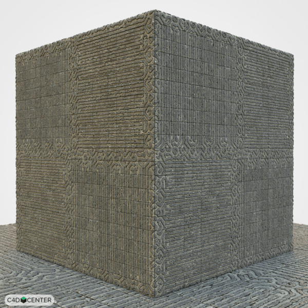4K Geo Pattern Cement Tile 06-C4D Material – C4DCenter