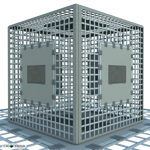 4K Metal Cage with Door-C4D Material – C4DCenter