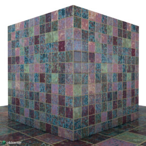 4K Colorful Tiles Gold Trim-C4D Material – C4DCenter